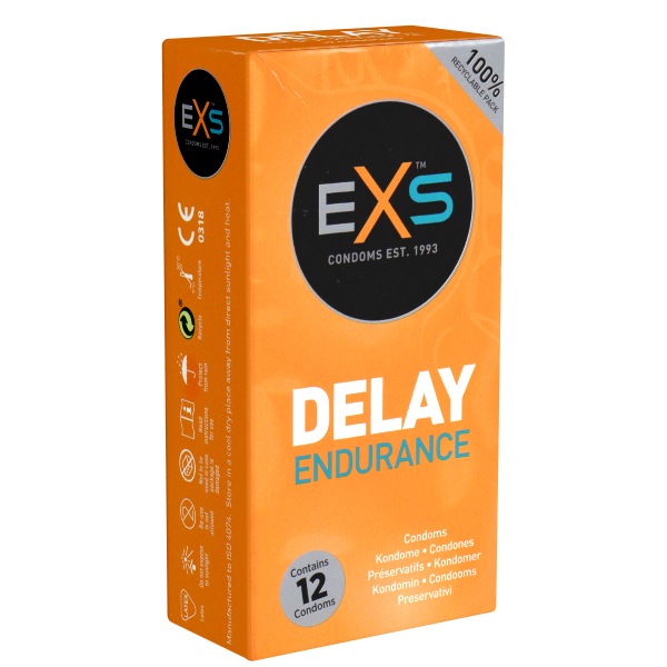 EXS «Delay Endurance» 12 aktverlängernde Kondome für Leidenschaft (fast) ohne Ende für nur 9,39 ...