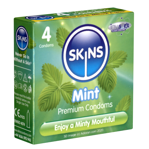 Skins «Mint» 4 Kondome mit feinem Minzaroma - ohne Latexgeruch für nur ...